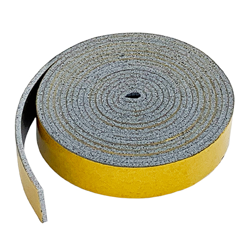 Grey Silicone Sponge Strip with adhesive backing