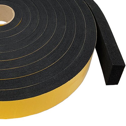 Sponge tape - Self Adhesive Expanded Black Neoprene Rubber Strip
